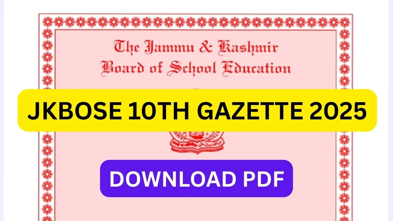 10th Result JKBOSE 2025 Gazette PDF > Kashmir Division & Jammu Division ...