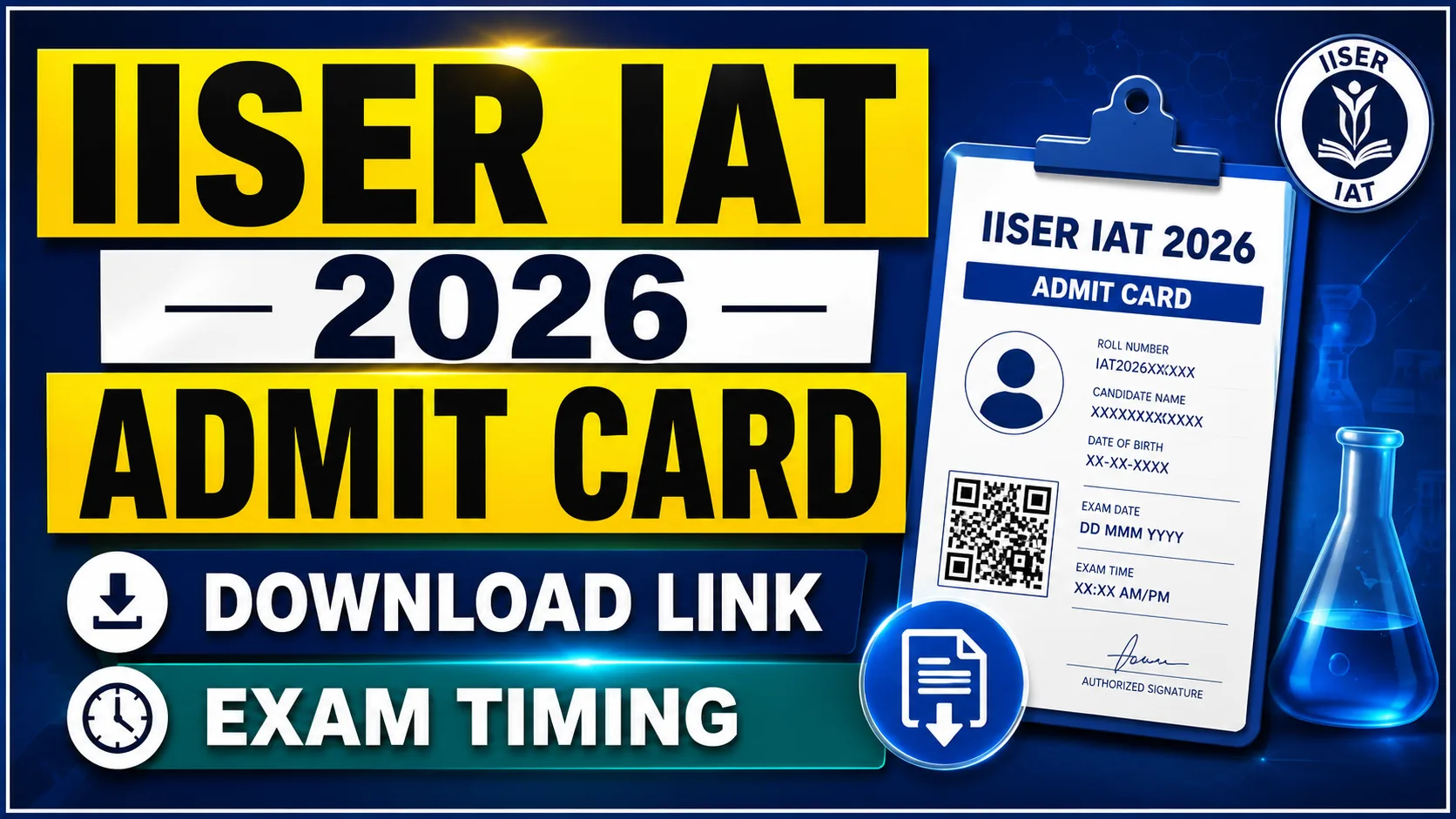 IISER IAT 2026 Admit Card TODAY, Hall Ticket Download Link & Exam ...
